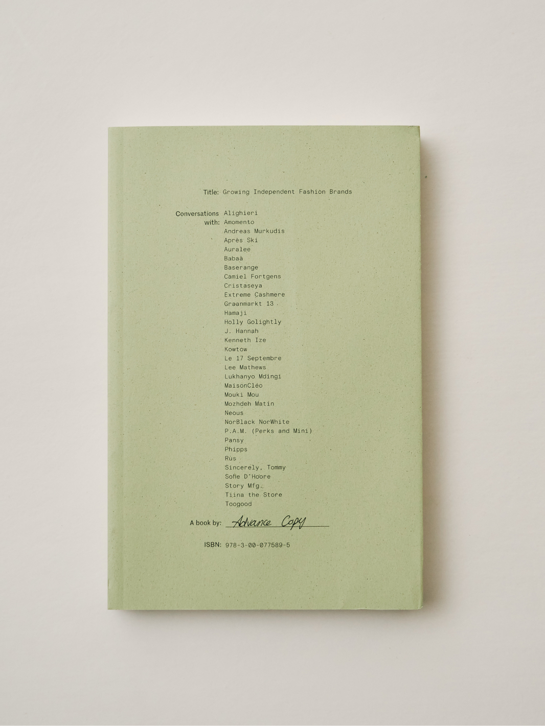 Advance Copy – Second Issue